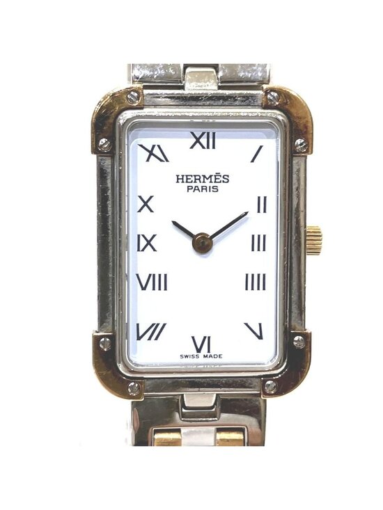 Hermes | Accessories | Hermes Croajour Nb Watch Ss Quartz White Dial ...